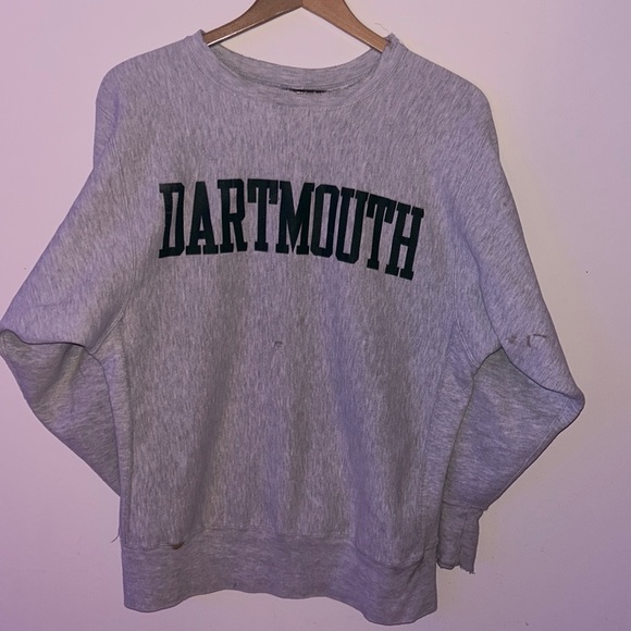 Tops | Vintage Dartmouth Crewneck With Green Lettering | Poshmark